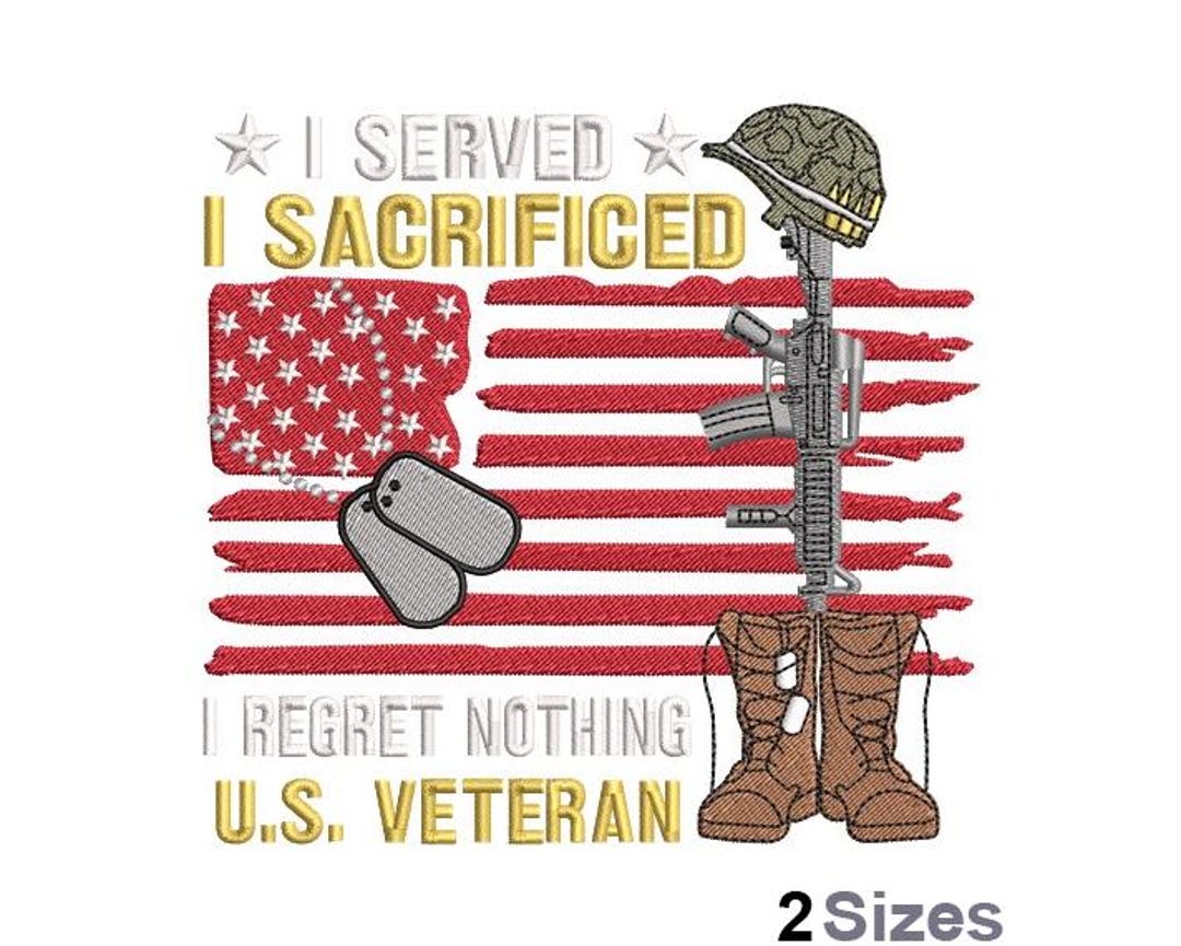 Us Veteran Embroidery - Patriotic Embroidery - Service Embroidery ...