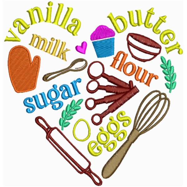 Kitchen Machine Embroidery Design - Etsy