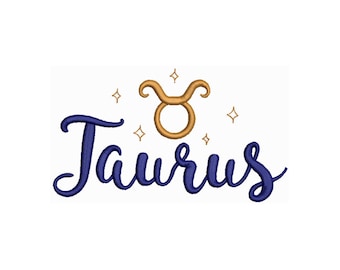 Zodiac Machine Embroidery Design Bundle aries Taurus - Etsy
