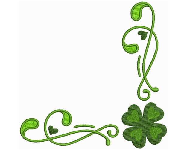 Shamrock Corner Border