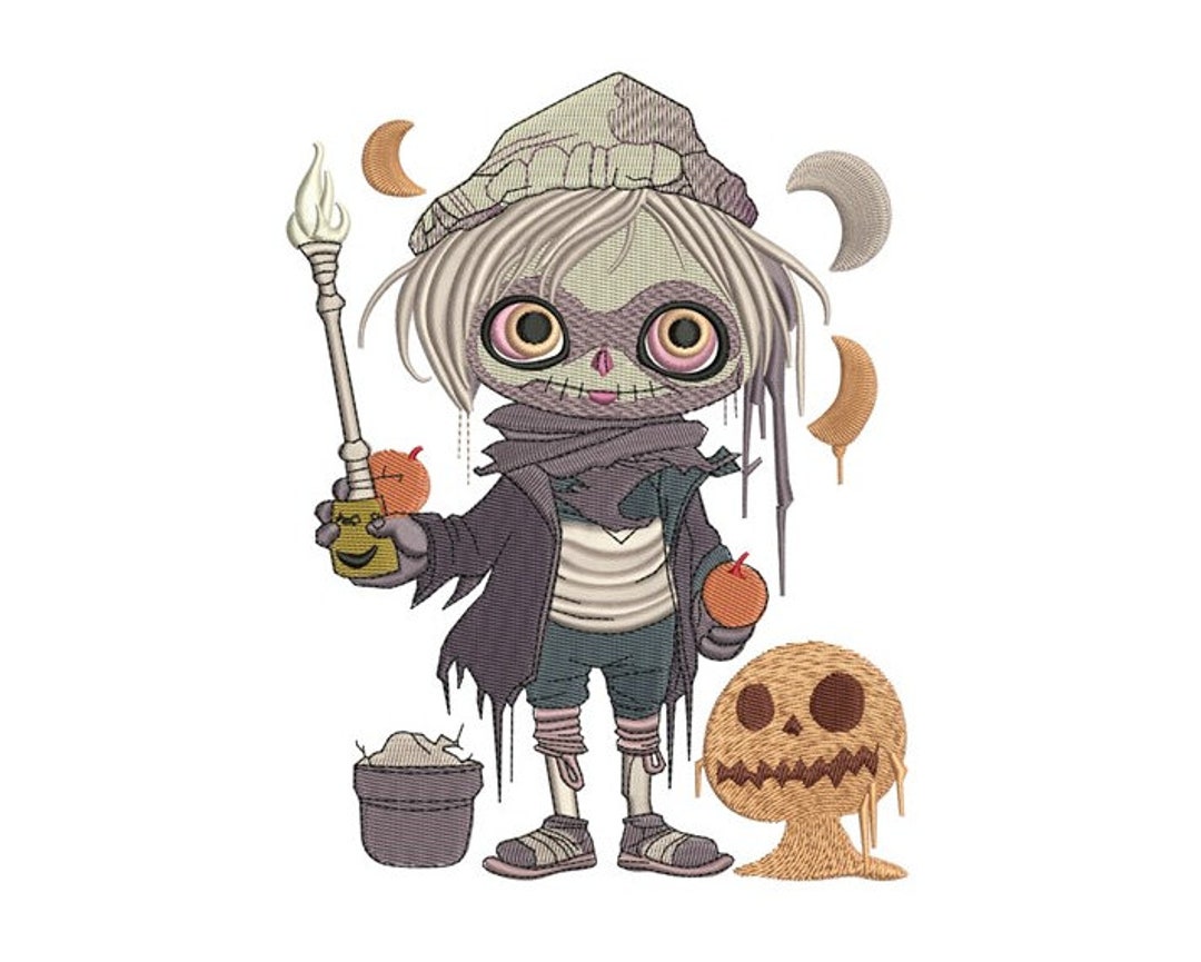 Spooky Halloween Witch - Zombie Embroidery - DIY Halloween Decor ...