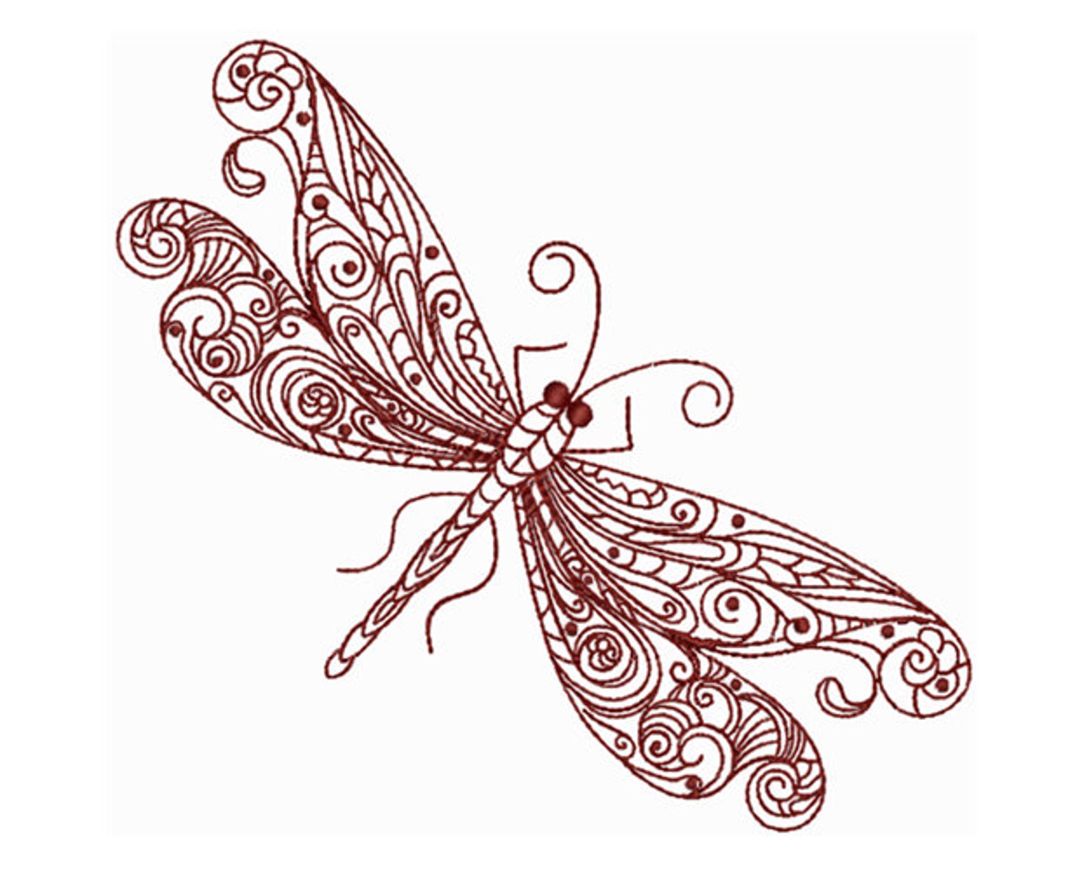 Dragonfly Machine Embroidery Design Embroidery Designs - Etsy