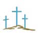 Religious Machine Embroidery Design - Three Crosses on Hill - Christian ...