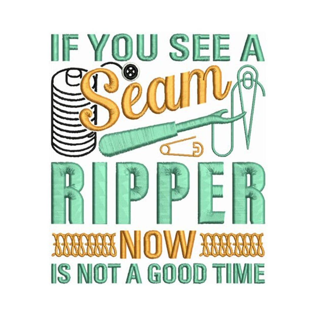 Seam Ripper Embroidery - Hobby Embroidery - Career Quotes Embroidery ...