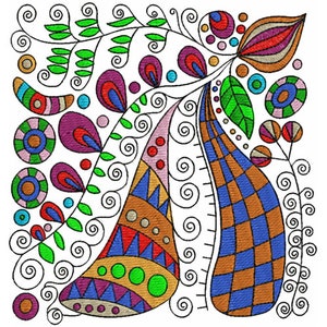 Colorful Leaves Machine Embroidery Design Multicolored - Etsy