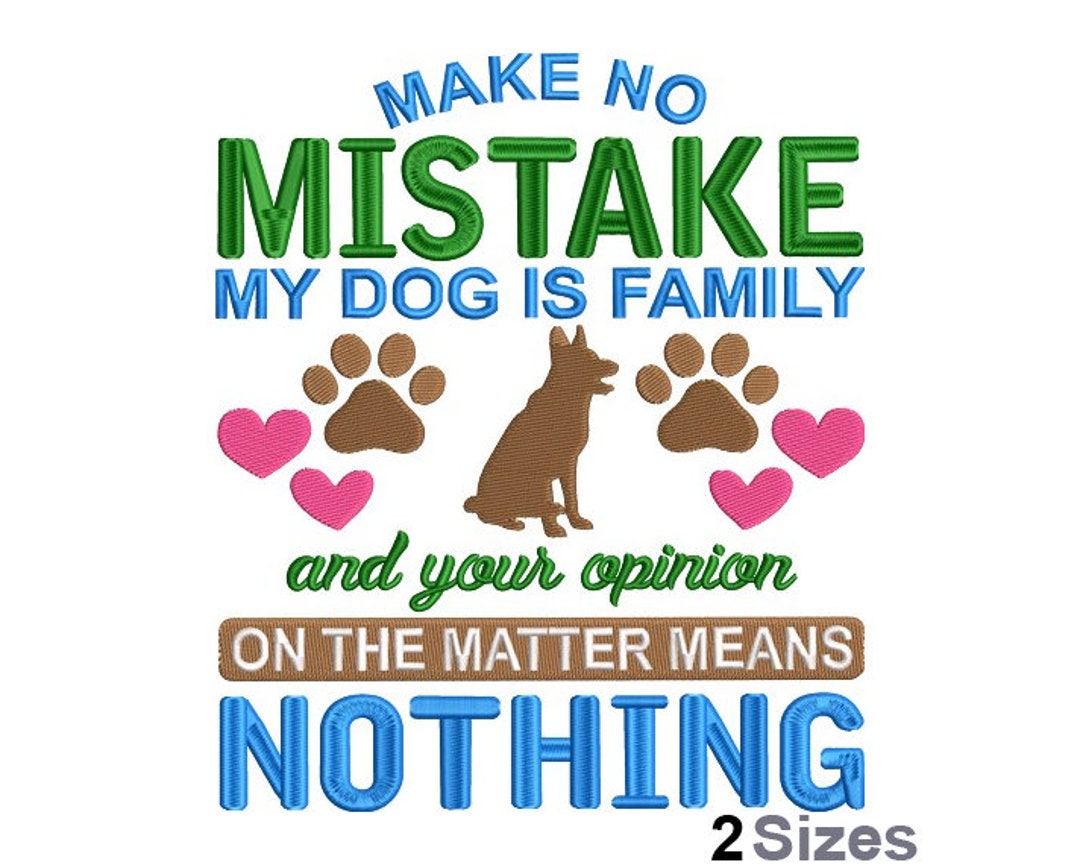 Dog is Family Embroidery - Family Dog Embroidery - Dog Lover Embroidery ...
