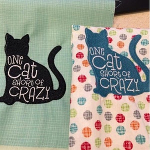 Cat Crazy - Machine Embroidery Design - 2 Sizes - Etsy