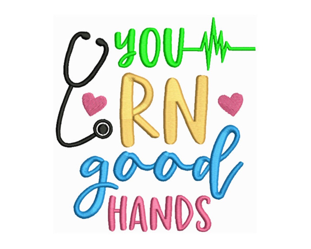 RN Good Hands - Machine Embroidery Design - 3 Sizes - Etsy