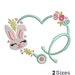 Easter Stethoscope Embroidery - Easter Embroidery - Bunny Embroidery ...