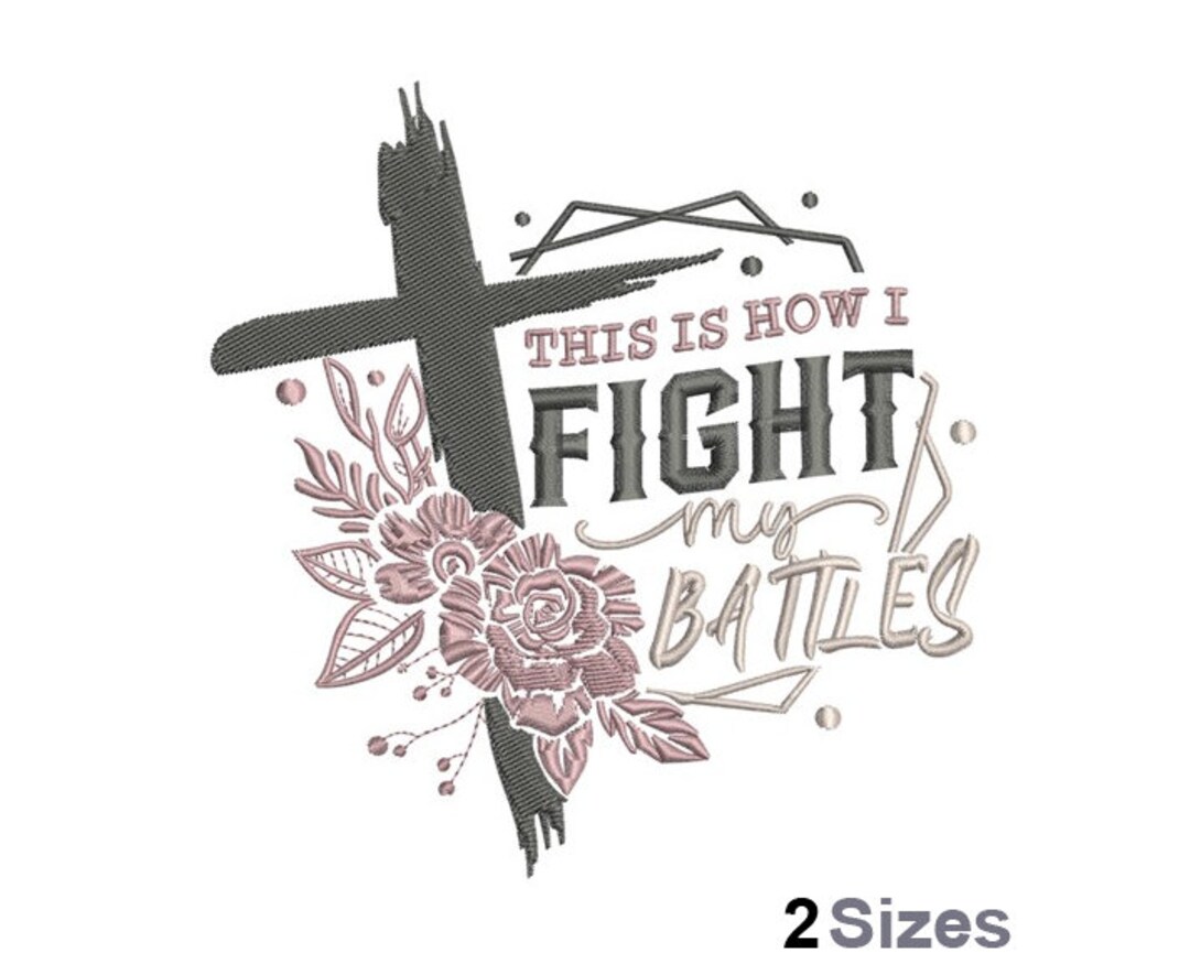 How I Fight Embroidery - Cross Embroidery - Religious Embroidery ...