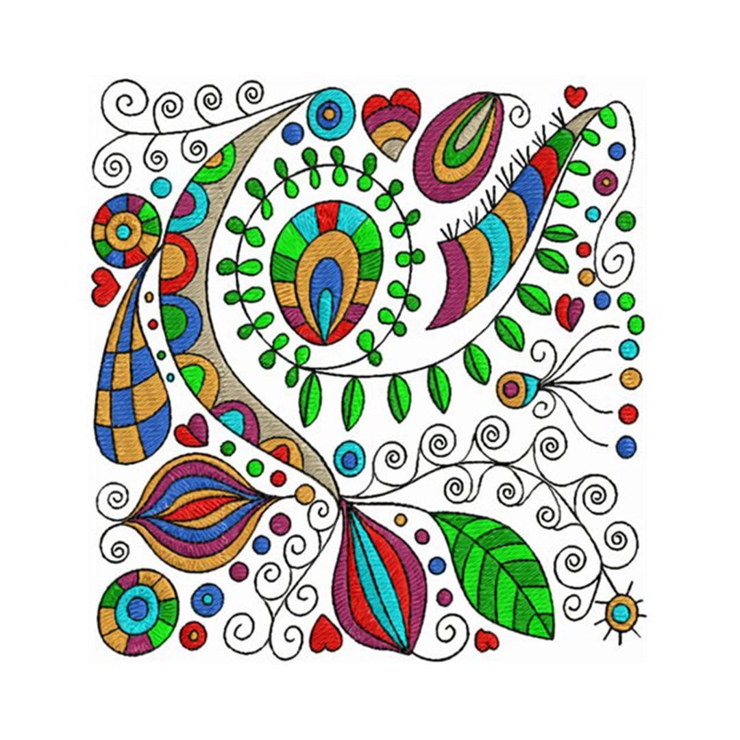 Abstract Leaves - Machine Embroidery Design - Etsy