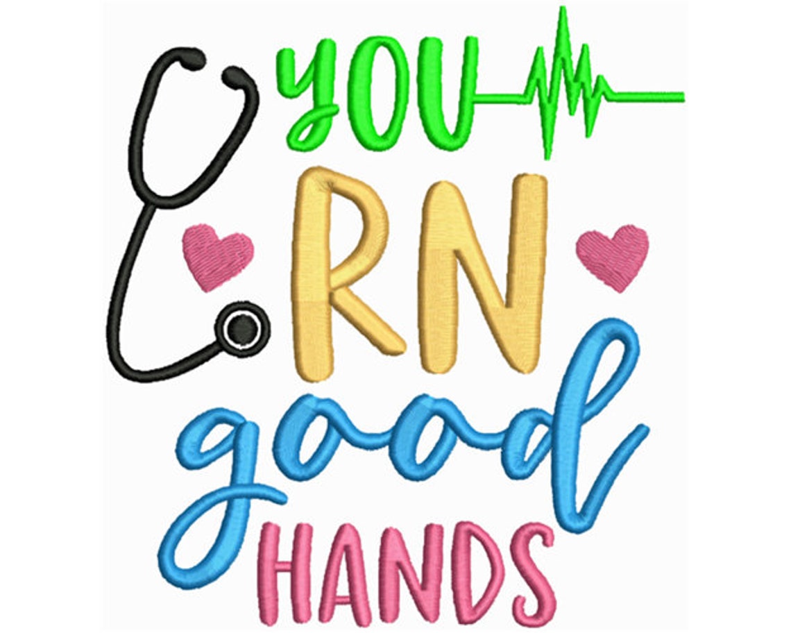 Rn Good Hands Machine Embroidery Design Embroidery Designs | Etsy