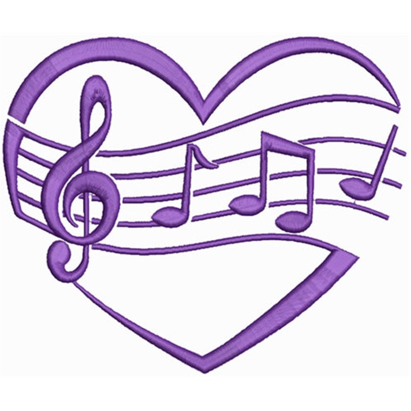 Heart Music Notes - Etsy