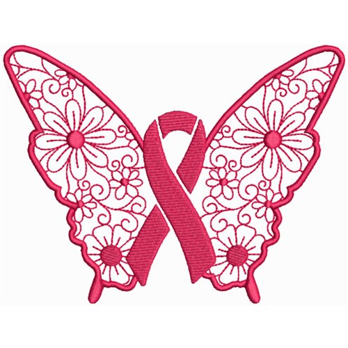 Mini Cancer Awareness Ribbon Machine Embroidery Design - Etsy