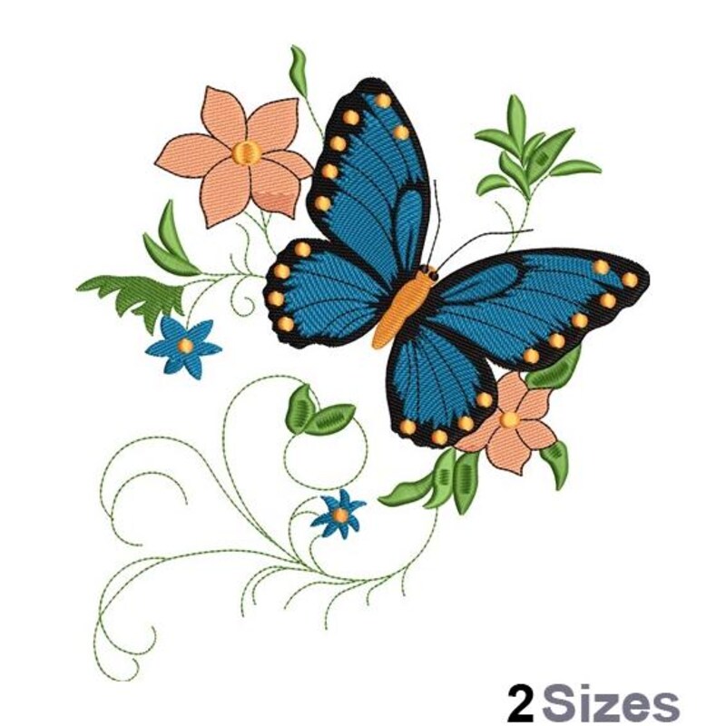 Butterfly Embroidery - Etsy