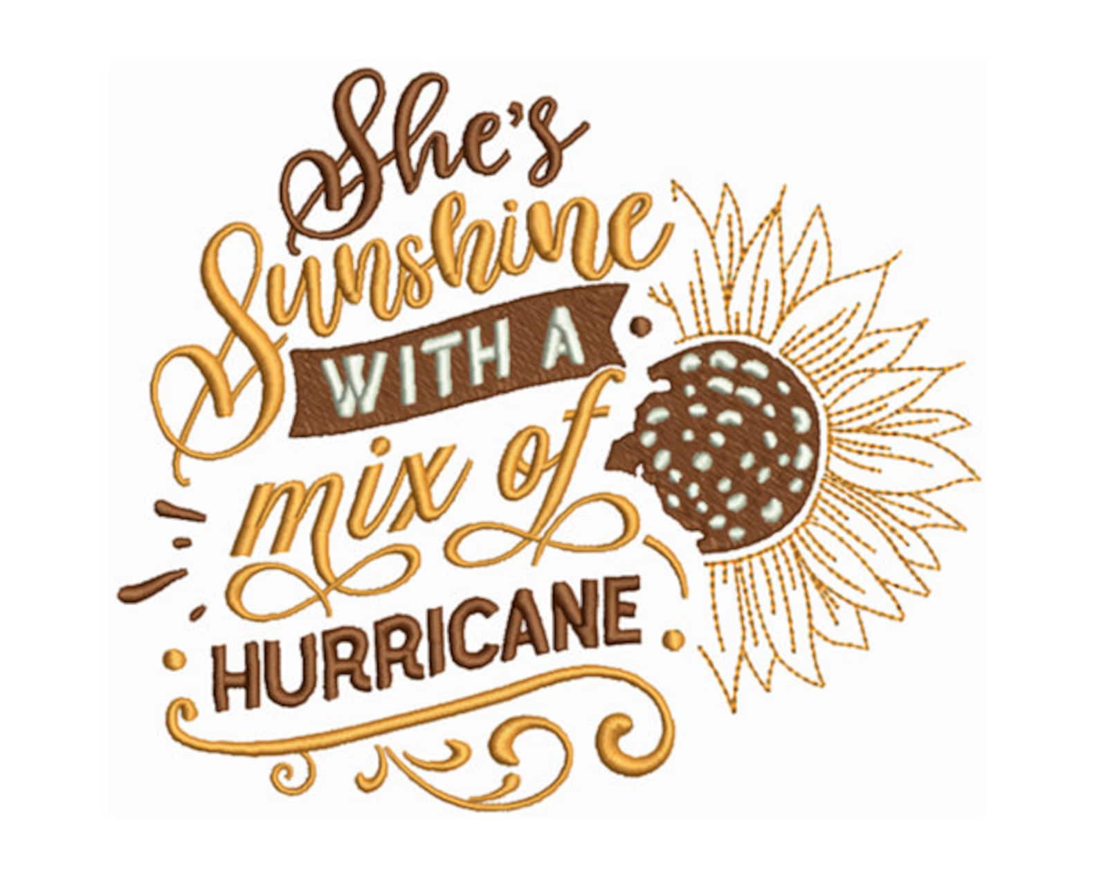 Sunshine Mix of Hurricane - Machine Embroidery Design, Embroidery ...