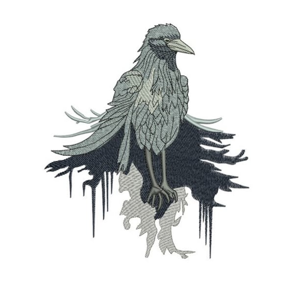 Raven Embroidery - Etsy