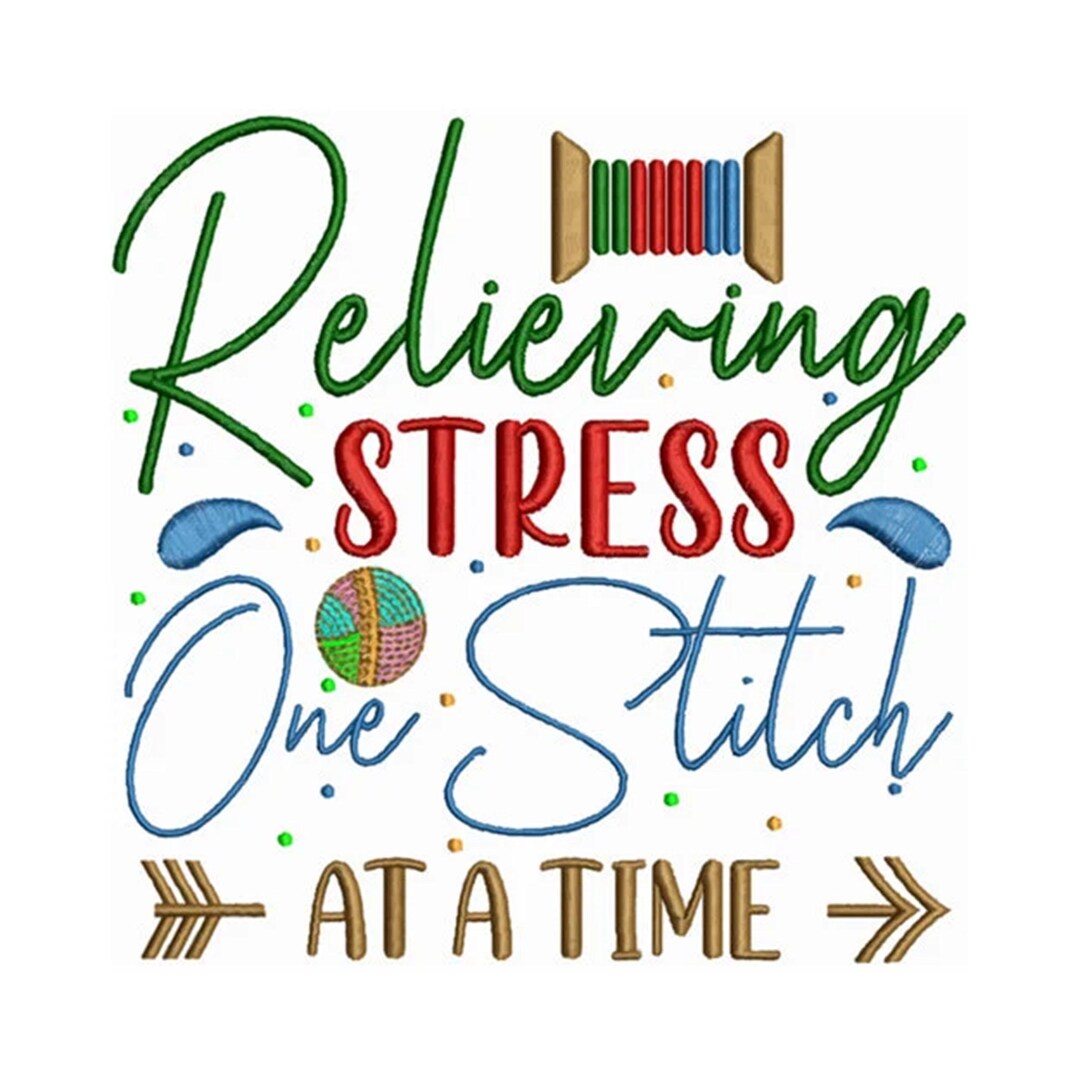 Relieving Stress - Machine Embroidery Design - Etsy