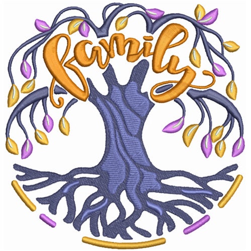 A Family Tree Machine Embroidery Design - Etsy