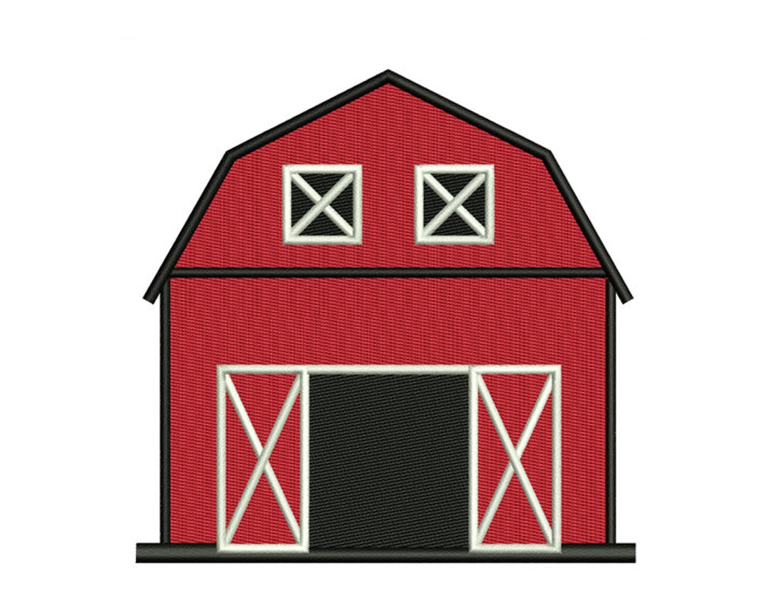 Barn - Machine Embroidery Design - 2 Sizes - Etsy
