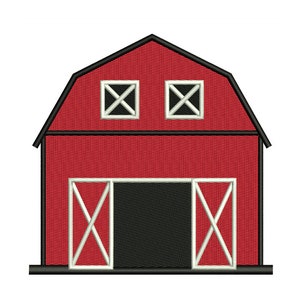 Barn - Machine Embroidery Design - 2 Sizes - Etsy