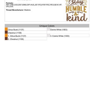 Stay Humble & Kind Machine Embroidery Design, Sunflower Embroidery ...