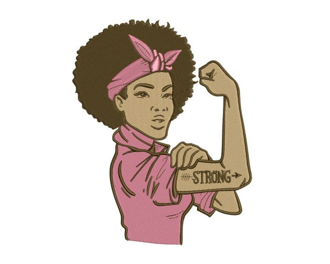 Strong Woman Motif - Woman Empowering Embroidery - Embroidery Pattern ...