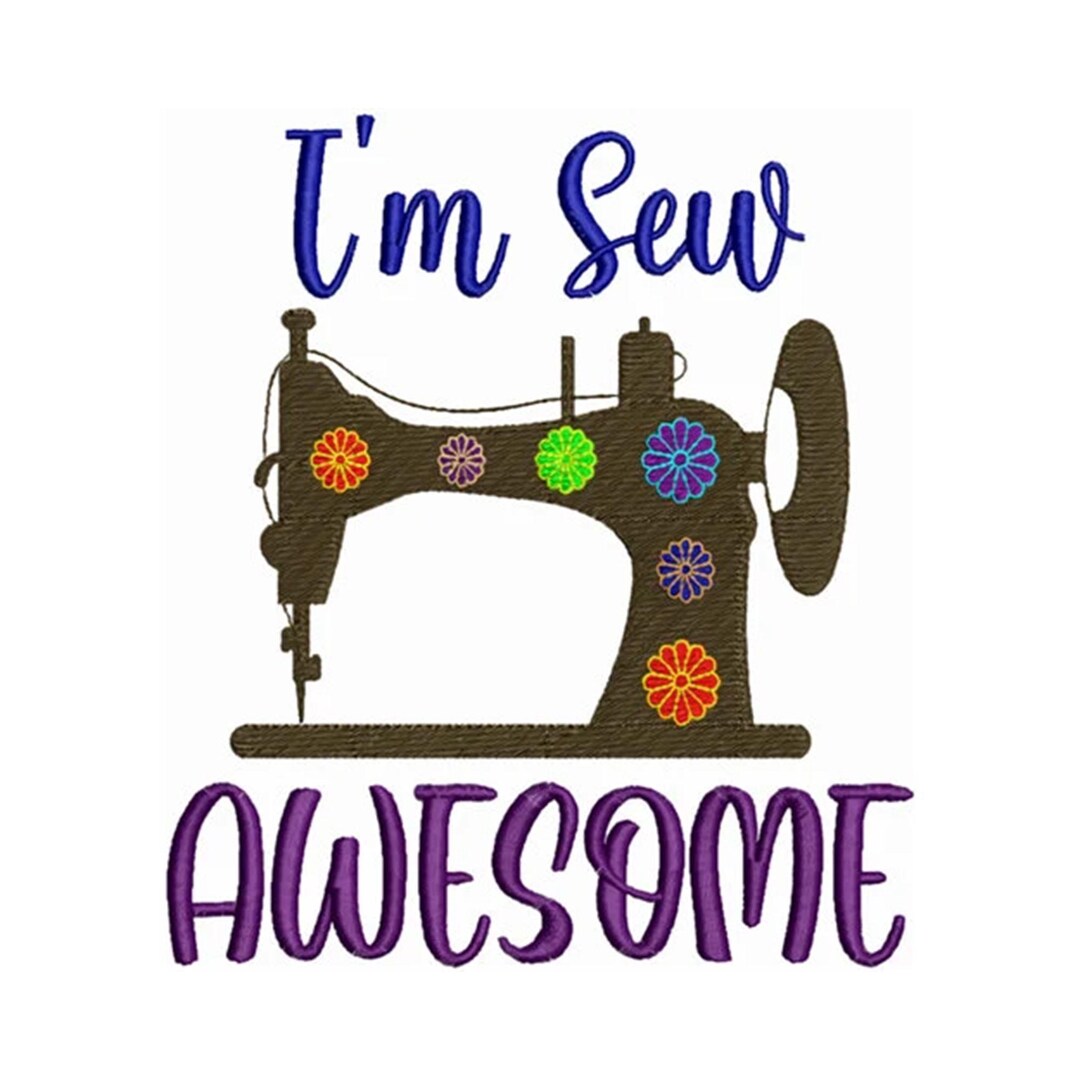 Sew Awesome Sewing Machine Applique: Trendy Embroidery Design for ...