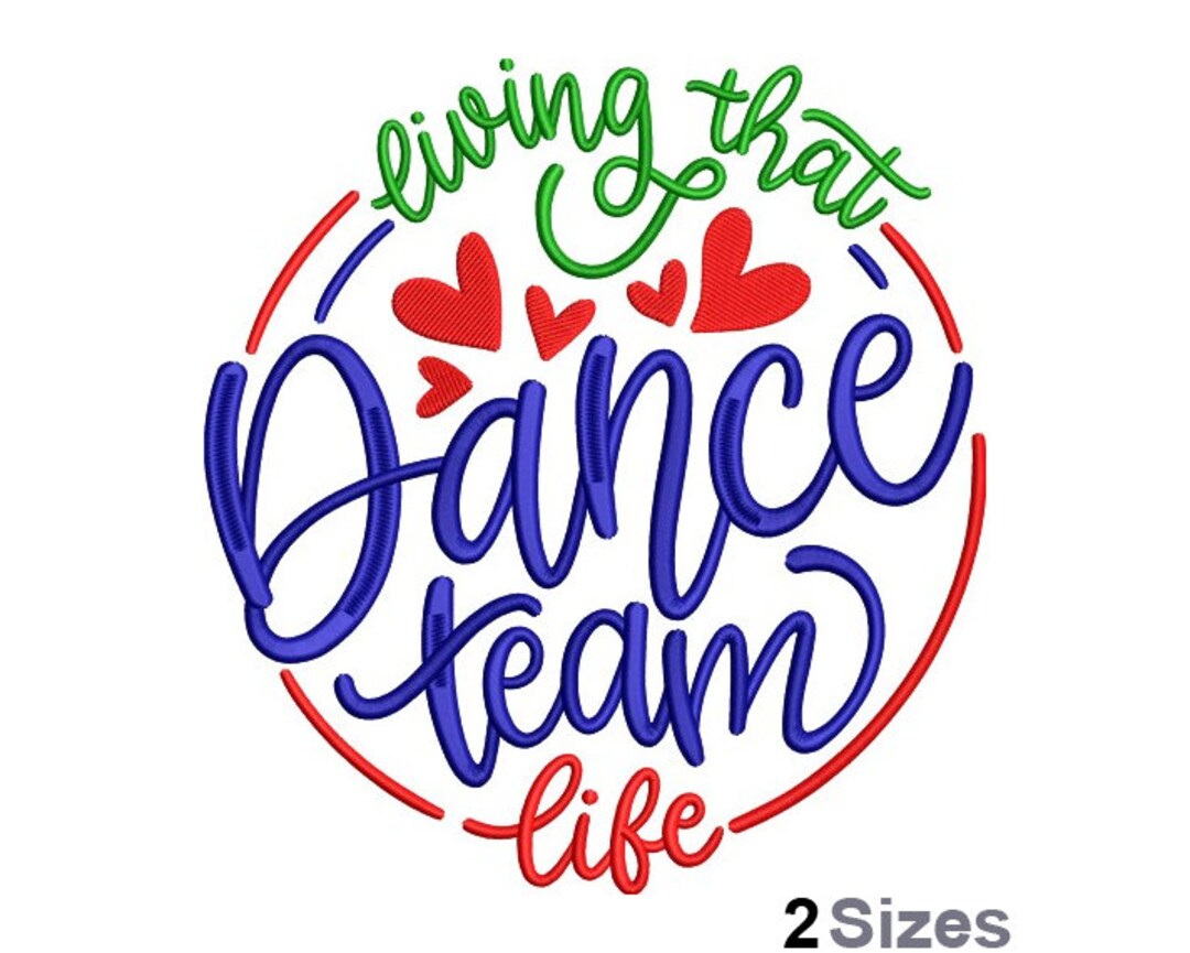Dance Team Embroidery - Dance Embroidery - Hobby Embroidery - Talent ...