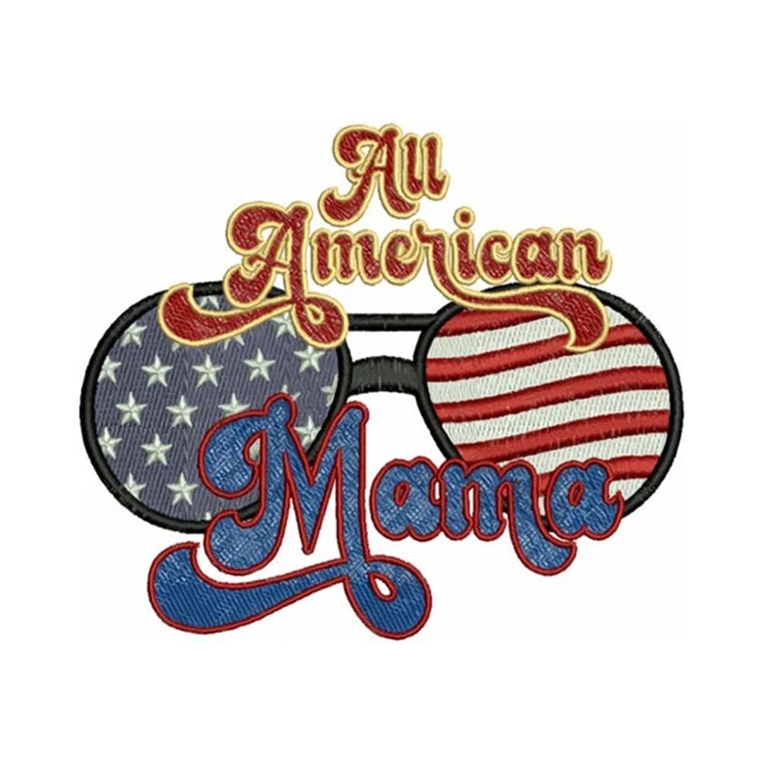 All American Mama - Machine Embroidery Design, USA Embroidery Designs ...