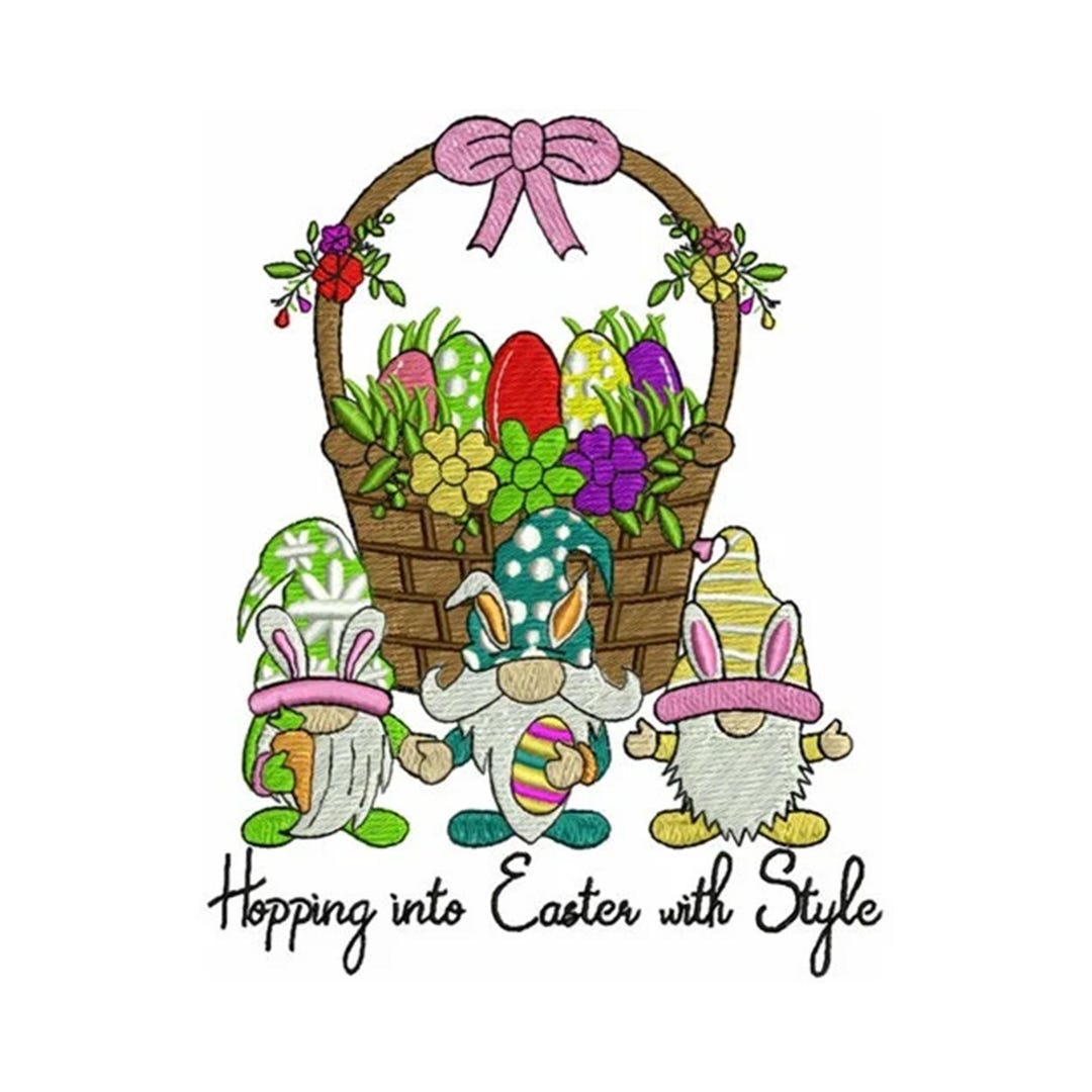 Easter Style - Spring Bunny and Floral Delight - Fruit of Basket ...
