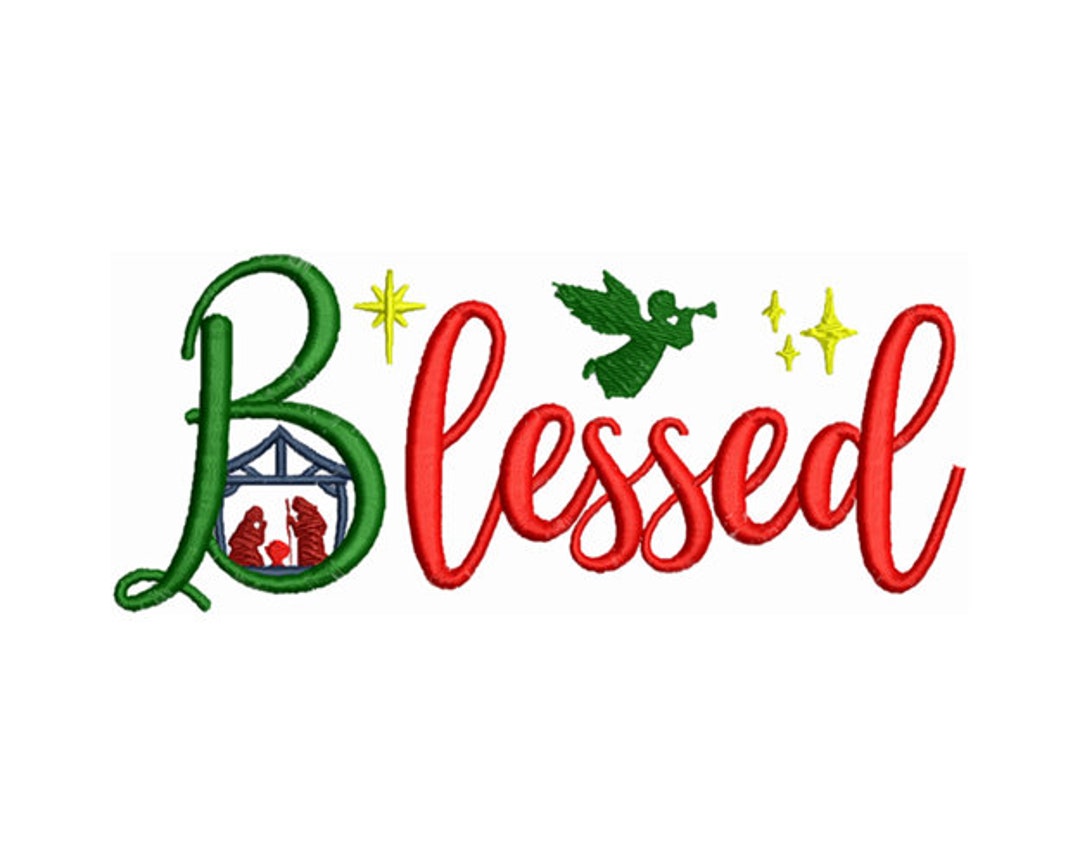 Blessed Machine Embroidery Design - Etsy