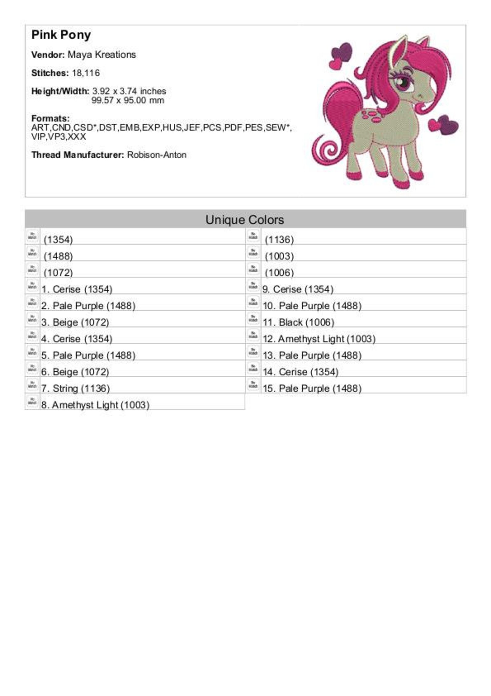 Pink Pony - Machine Embroidery Design, Horse Embroidery Designs ...
