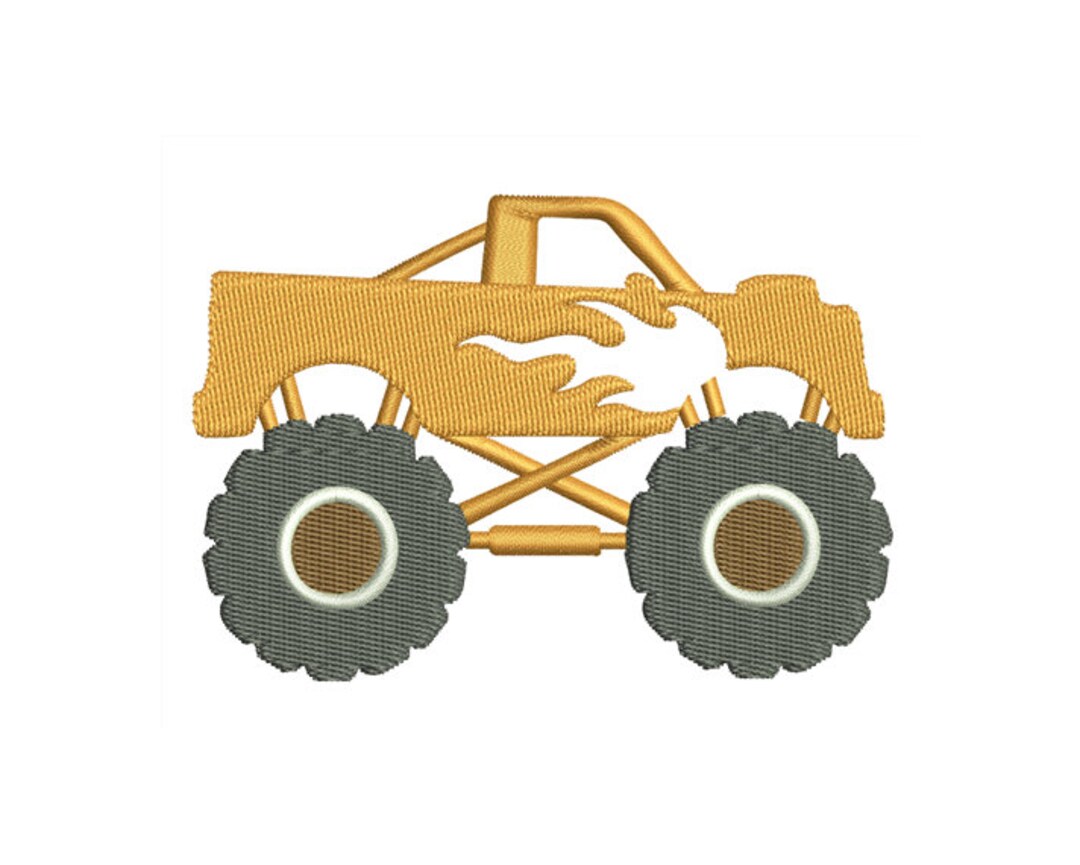 Monster Truck - Machine Embroidery Design - 2 Sizes - Etsy