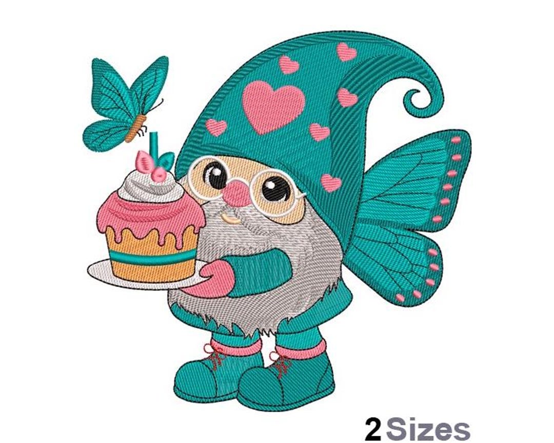 Sweet Treat Pixie Embroidery - Butterfly Embroidery - Cake Embroidery ...