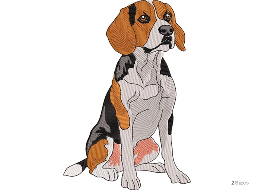 Beagle Embroidery - Good Dog Embroidery - Fur Animal Embroidery ...