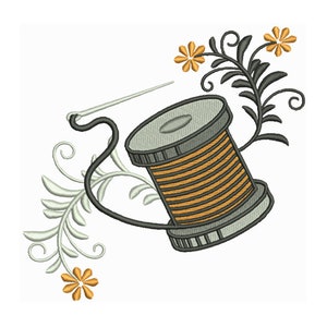 Needle & Thread - Machine Embroidery Design - 2 Sizes - Etsy