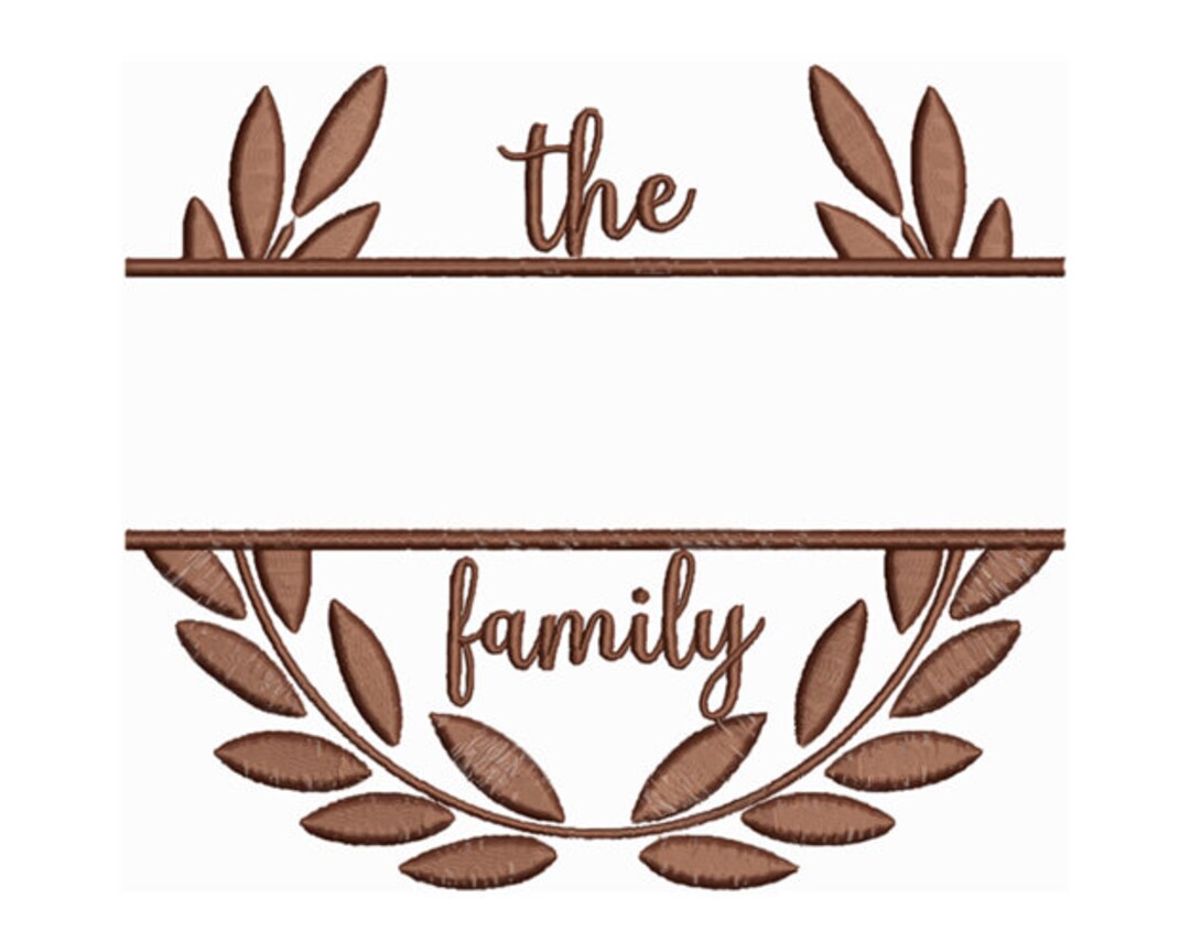 The Family Machine Embroidery Design Family Name Label Template ...