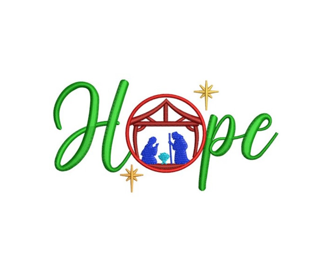 Hope - Machine Embroidery Design - 2 Sizes - Etsy