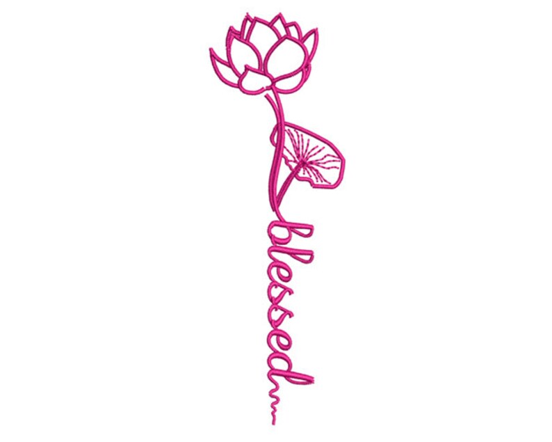 Blessed Lotus Machine Embroidery Design Embroidery Designs - Etsy