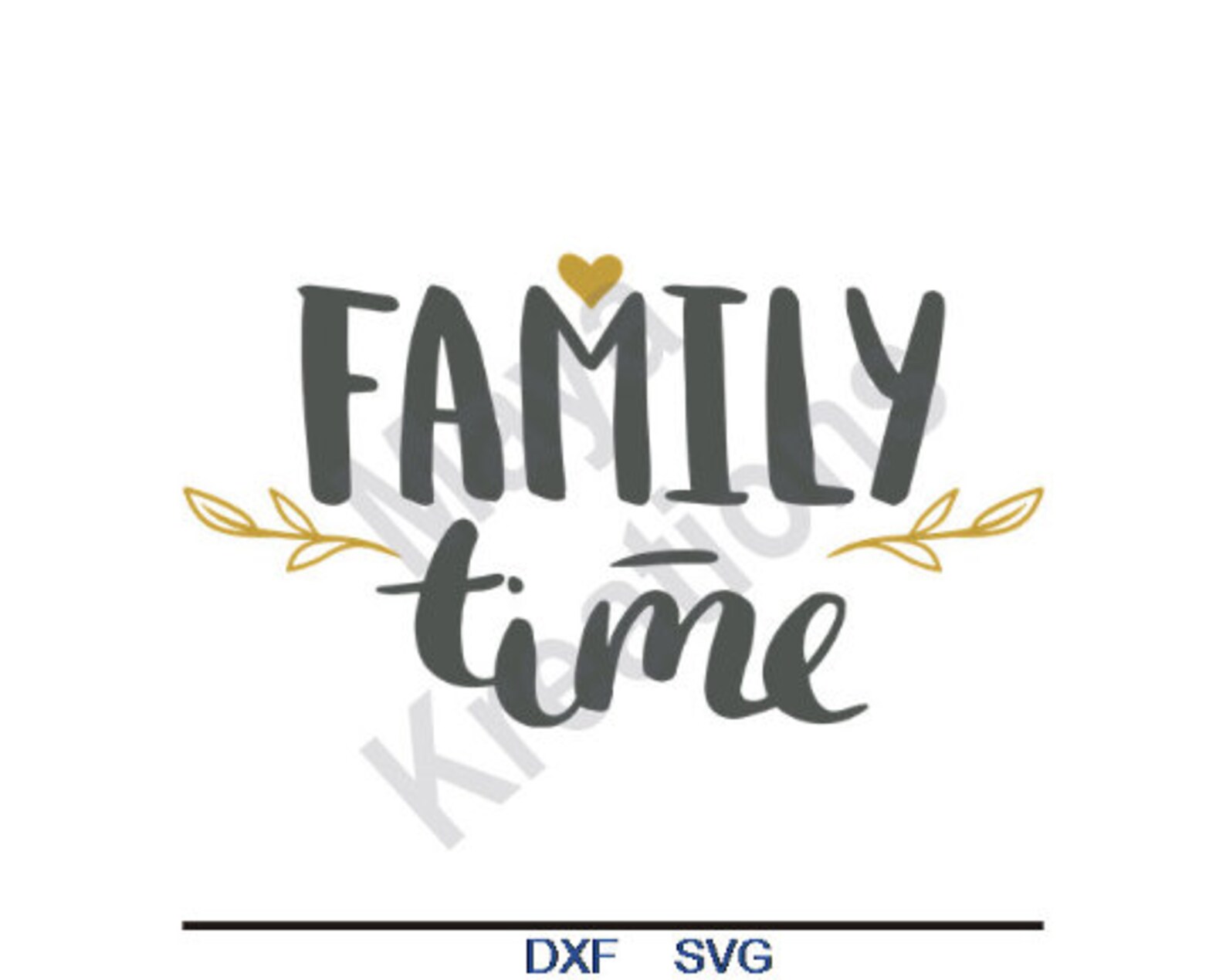 Family Time Svg Dxf Vector Art Clip Art Cut File / T - Etsy