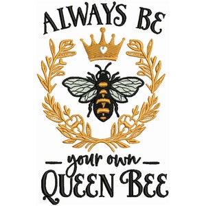 Queen Bee Machine Embroidery Design - Etsy