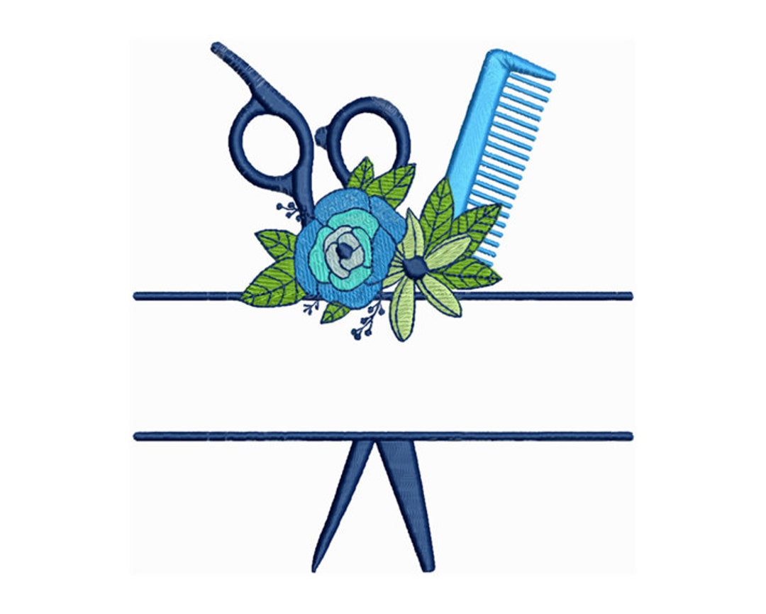 Barber Split Machine Embroidery Design 2 Sizes - Etsy