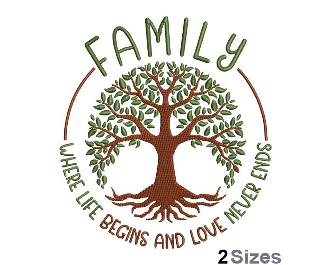 Family Tree Embroidery - Family Quotes Embroidery - Nature Embroidery ...