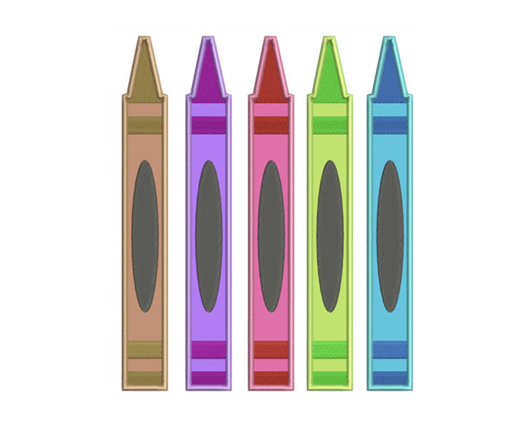 Creative Machine Embroidery Design: Colorful Crayons Delight - Instant ...