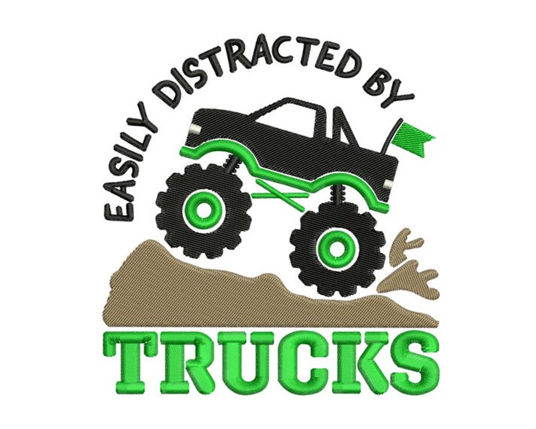 Distracted by Trucks - Cute and Funny Truck Lover Quote - DIY ...