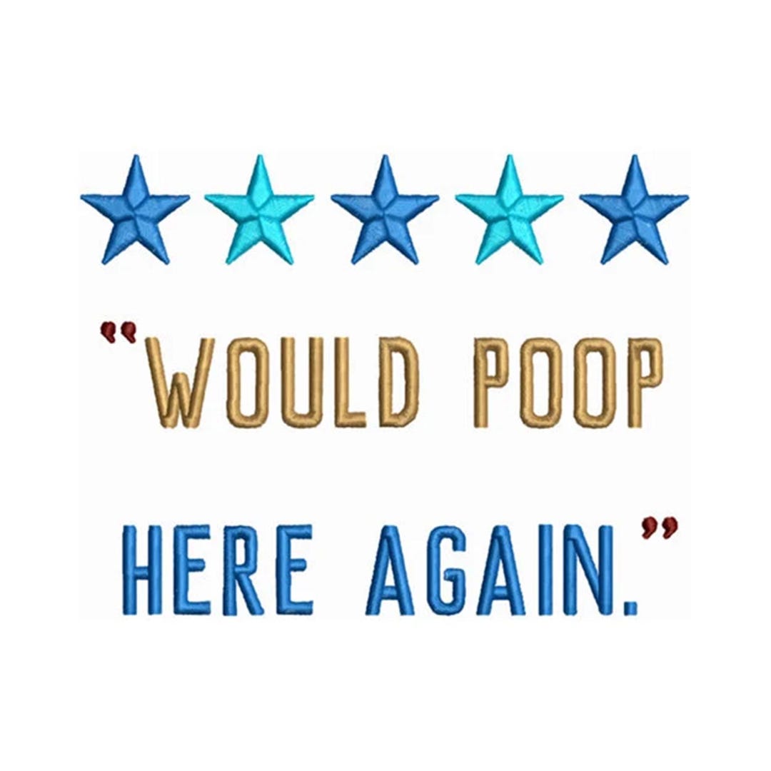 Poop Here Again - Machine Embroidery Design - Etsy