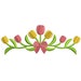 Tulip Flower Border Machine Embroidery Design Embroidery | Etsy