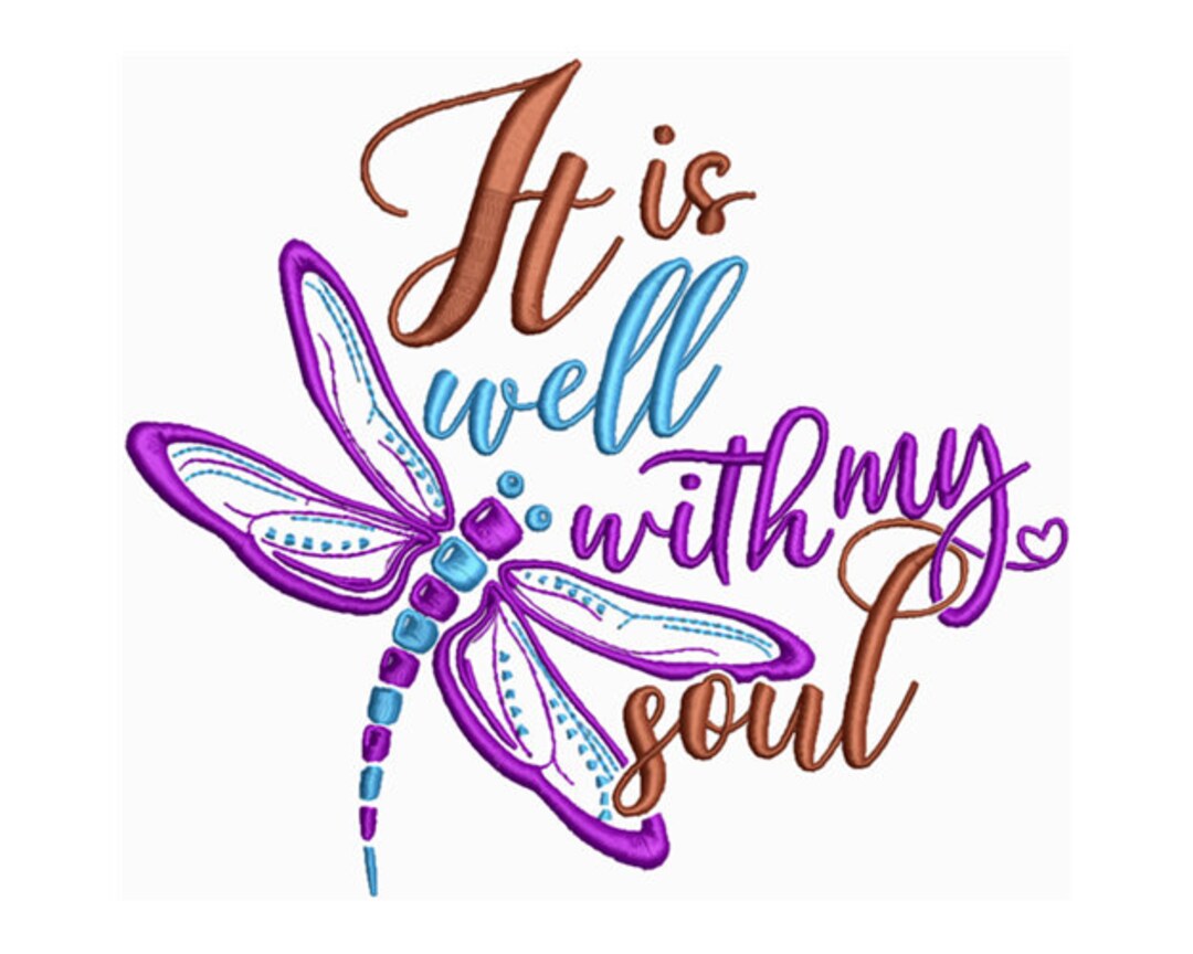 It is Well - Machine Embroidery Design - Etsy