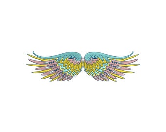 Wing Embroidery Design Instant Download - Etsy